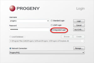 Logging into the Progeny Desktop Client- Desktop - Progeny