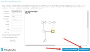 Ambry Order - Progeny