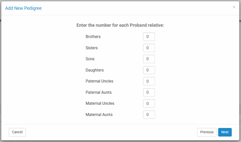 Pedigrees Module - Progeny