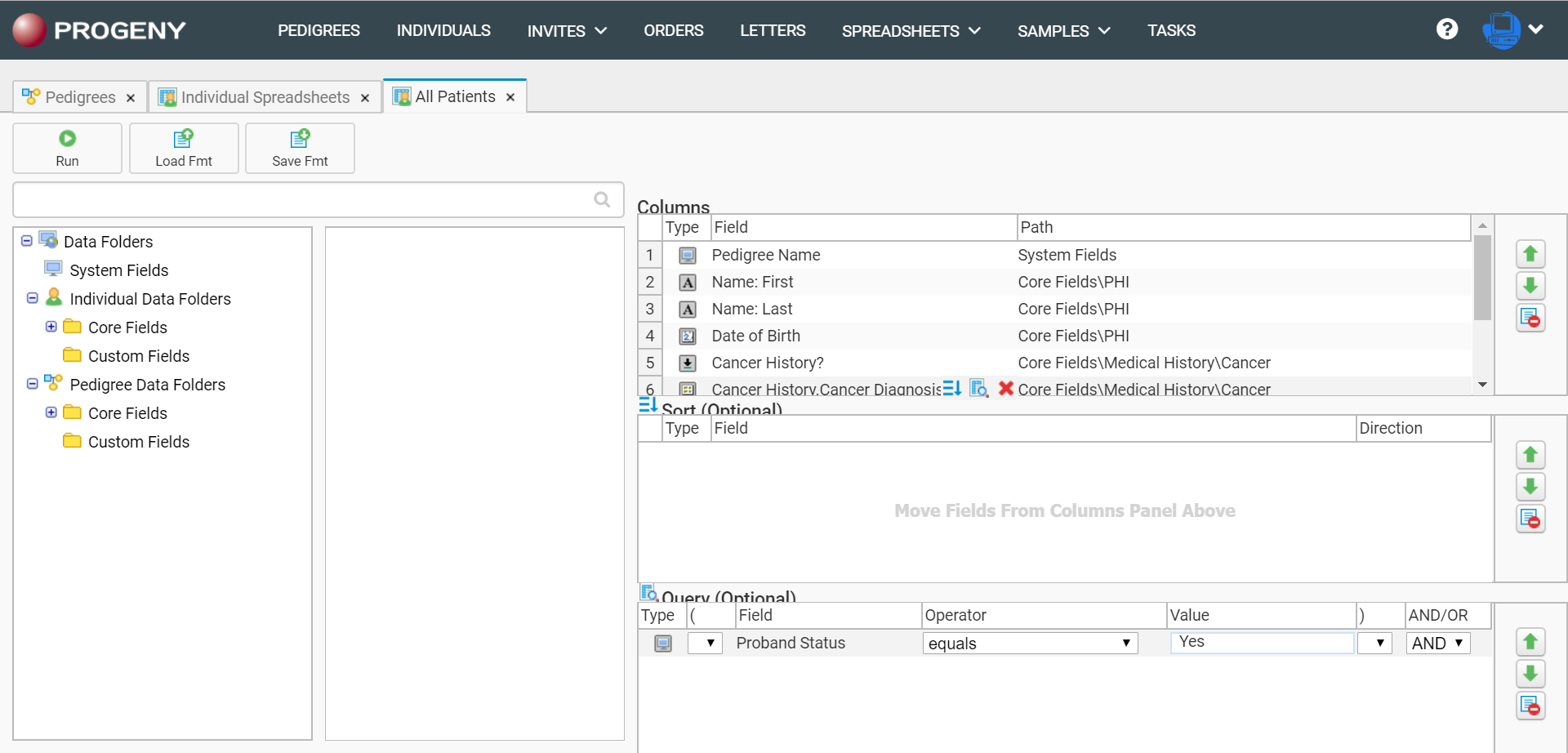 Spreadsheets Module - Progeny