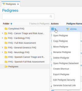 Pedigrees Module - Progeny