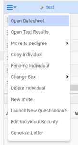 Individuals Module - Progeny